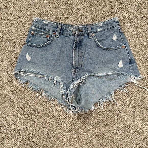 Zara | Shorts | Zara Zipper Fly Denim Cut Off Short | Poshmark